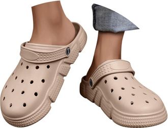 Minetom Clogs Hausschuhe Herren Damen Sommer Hohl Latschen Atmungsaktiv Unisex Gartenschuhe Badeschuhe Strand Pantoffeln Slippers A Khaki 43 EU