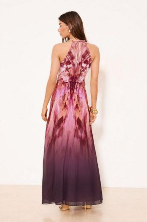 Lipsy Maxikleid Lipsy Maxikleid mit Schmetterlingsprint Neckholder (1-tlg)