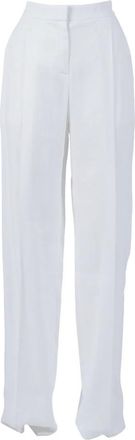 Elisabetta Franchi Femme, Pantalons, Blanc, Taille: 40 FR Pleated Pantalons