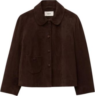 BA&SH Femme, Vestes, Brun, Taille: 38 FR Veste L&eacute;g&egrave;re Structur&eacute;e