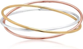 Elli Armband - Armband Armreif Dreifach Triple Verschlungen 925 S - Gr. 20 CM - in Mehrfarbig - f&uuml;r Damen