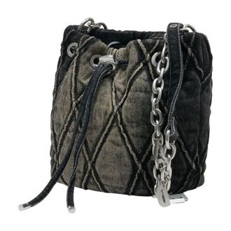Diesel Womens Shoulder Bag Black Cotton