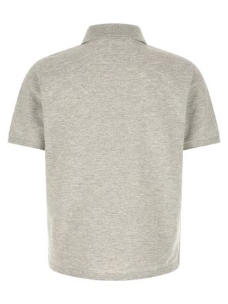 Saint Laurent Mens Gray Cotton Polo Shirt