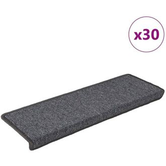 vidaXL Stufenmatten 30 Stk. 65x21x4 cm Dunkelgrau Rechteckiger Rand vidaXL
