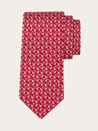 Ferragamo Herren Seidenkrawatte mit Elefantenprint Rot