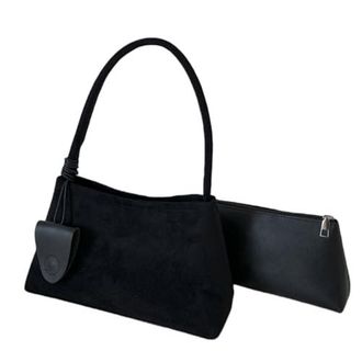 Generic Petit sac &agrave; bandouli&egrave;re en daim, mini pochette, sac besace souple, sac &agrave; main &eacute;l&eacute;gant pour fille, femme, sac fourre-tout sous les bras