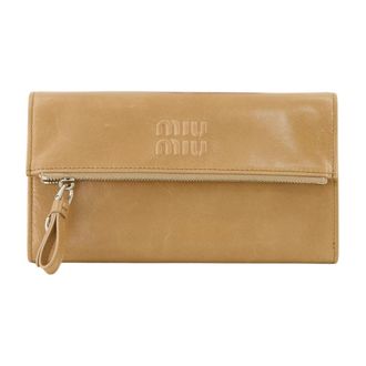 Miu Miu Umh&auml;ngetasche aus Leder mit Schultergurt - - Accessories - Damen - Braun - ONE SIZE