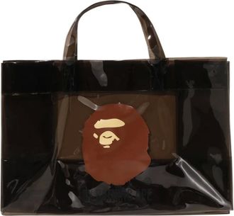A Bathing Ape A Bathing Ape, Homme, Sacs, Noir, Taille: ONE Size Ape Head Clear Bag M