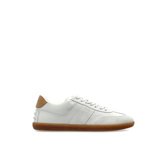 Tod's Baskets basses en cuir et daim - Homme - Chaussures - Blanc - Taille: 43 EU