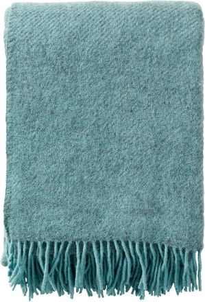 Klippan Gotland Wolldecke 130x200 cm Uni t&uuml;rkis