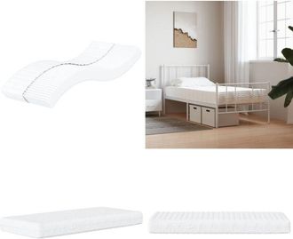 vidaXL Schaumstoffmatratze Weiß 80x200 cm Härtegrad H2 H3 - Schaumstoffmatratze - Matratze - Einzelmatratze - Weiße Matratze - Liegekomfort - Home & Living