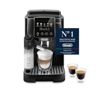 DeLonghi Magnifica Start - Perfetto Kaffeevollautomat mit LatteCrema-Milchaufsch&auml;umer, 4 One-Touch-Getr&auml;nke, Cappuccino, Espresso Kaffeemaschine, Soft-Touch-Be