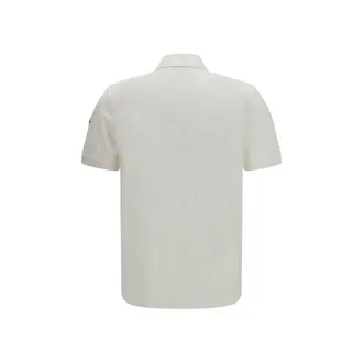 Moncler Cotton Piqu&eacute; Polo Shirt - White