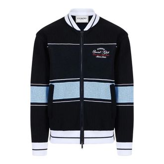 Iceberg Homme, Pulls, Bleu, Taille: L Veste Coupe Standard en Tricot Jacquard