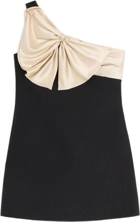 Valentino Garavani Femme, Robes, Noir, Taille: 38 FR Robe Asym&eacute;trique Orn&eacute;e dun