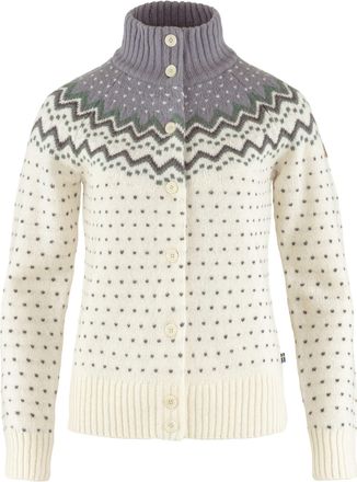 Fjällräven Damen Övik Knit Cardigan Sweatshirt, Chalk White/Flint Grey, L