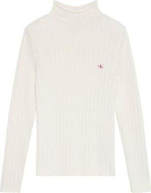 Calvin Klein Pull col montant &agrave; logo en coton