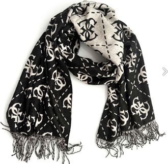 Guess Scarf 70 x 190 Black Logo