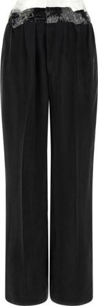 Maison Margiela Femme, Pantalons, Noir, Taille: 40 FR Taped Fluid Cupro Pants