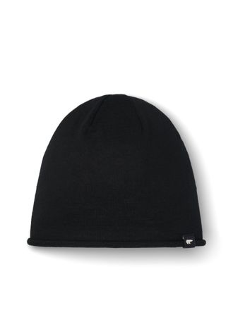 Eisb&auml;r M&uuml;tze Herren & Damen Pulse Oversized Schwarz - Merino Beanie Unisex atmungsaktiv thermoregulierend leichte Laufm&uuml;tze unterm Helm Sportm&uuml;tze weiche Beq