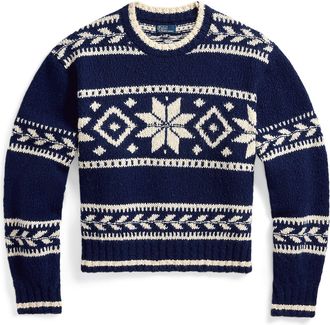 Ralph Lauren SNOWFLAKE-MOTIF WOOL-BLEND SWEATER
