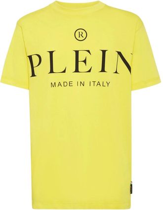 Philipp Plein Homme, Tops, Jaune, Taille: L T-Shirt Col Rond Iconic Plein