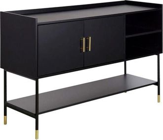 Atmosphera Atmosphera - Buffet 2 Portes & 2 Niches Tedy 120cm Noir