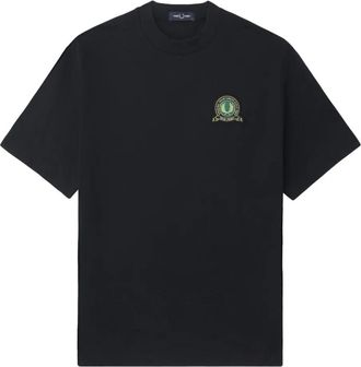 Fred Perry t-shirt à patch logo - Bleu