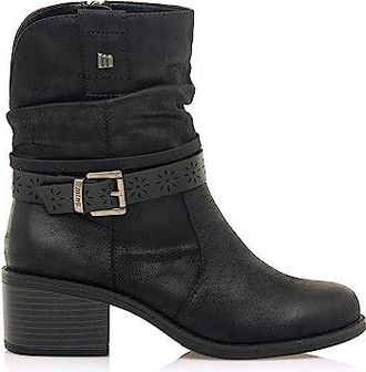 Mtng Bottines à Talons Femme Bottines à Talons PERSEA 52764 Femme | Bottines à Talons décontracté | Fermeture avec Fermeture éclair | 55336 | ECO Negro