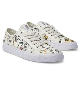 DC Dc Shoes Baskets manuelles pour Homme, Imprim&eacute; Blanc, 44 EU
