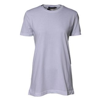 Dolce & Gabbana Wei&szlig;e Baumwoll-Crew-Neck-T-Shirt - - Tops - Damen - Wei&szlig; - XL