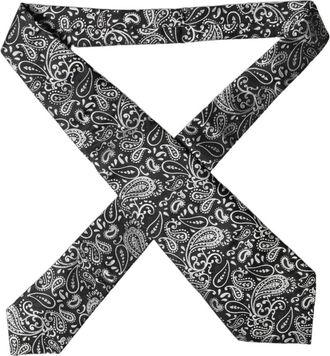 Dolce & Gabbana Femme, Accessoires, Noir, Taille: ONE Size Cravate Ajustable en Soie Paisley