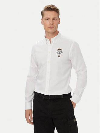 Aeronautica Aeronautica Militare Hemd 262CA1334UCT04409 Wei&szlig; Regular Fit
