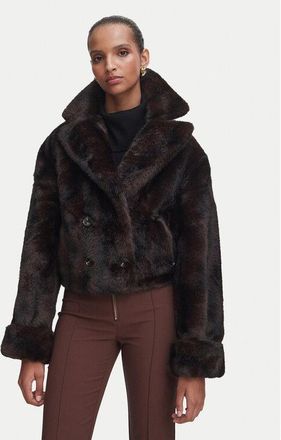 Rinascimento Rinascimento Pelzmantel CFC0127048003 Dunkelbraun Regular Fit