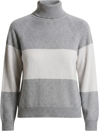 PESERICO Femme, Pulls, Gris, Taille: 38 FR Col roul&eacute;s