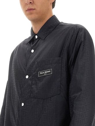 Balmain Logo Polyamide Jacket - Black