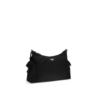 Prada Mens Black Recycled Polyamide Shoulder Bag