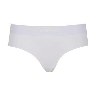 Tom Ford Femme, Sous-v&ecirc;tements, Blanc, Taille: 38 FR Logo Waistband Thong