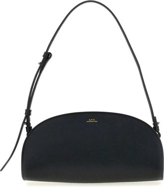 A.P.C. Calf Leather Shoulder Bag - Black