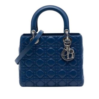 Dior Sac &agrave; main Pre-owned Lady Dior - Femme - Pre-owned - Bleu - Taille: ONE Size