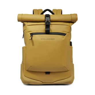 Piquadro Homme, Sacs, Jaune, Taille: ONE Size Sac &agrave; dos ordinateur roll-top 15.6