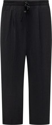 Fear of God Homme, Pantalons, Noir, Taille: M Pantalon Droit &agrave; Cordon de Serrage en Tencel et Nylon