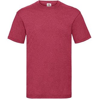 Fruit Of The Loom Fruit of The Loom T-shirt &agrave; manches courtes de qualit&eacute; sup&eacute;rieure pour homme, rouge vintage rouge chin&eacute;, XL