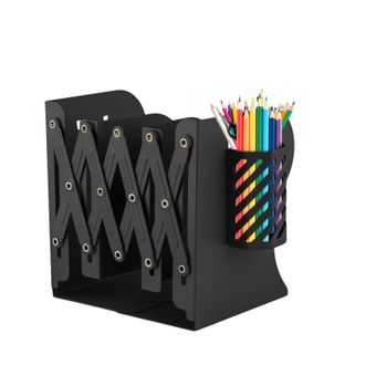 Generic Kleines B&uuml;cherregal f&uuml;r den Schreibtisch, Schreibtisch-B&uuml;cherregal,Kleines B&uuml;cherregal, Teleskop-Aufbewahrungsregal - Schreibtisch-Organizer, Aufbewah