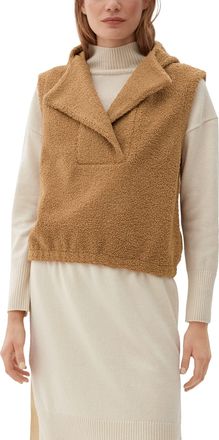 s.Oliver Damen 2123839 Sweatshirt rmellos, Braun, 48 EU