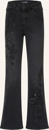 Joseph Ribkoff Flared Jeans Mit Pailletten schwarz