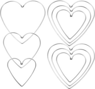 BESPORTBLE Besportble Herzf&ouml;Rmiger Metallring 4.7 Zoll DIY Traumf&auml;Nger Ring Set F&uuml;R Kreative Bastelprojekte Heimdekoration Und Stoffhandarbeit Zubeh&ouml;R