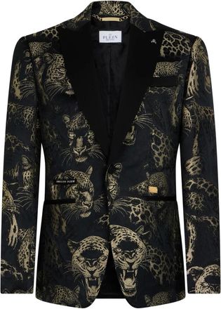 Philipp Plein Blazer L&eacute;opard - Homme - Vestes - Multicolore - Taille: 4XL