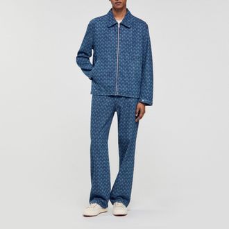 Sandro Jeansjacke mit Seilmuster