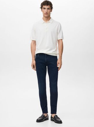 Mango Skinny Fit-Jeans Jude intensives dunkelblau - Herren - 36 - MANGO MAN